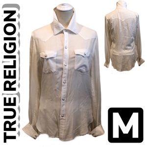 True Religion | Tops | True Religion Western Style Snap Button Top M ...